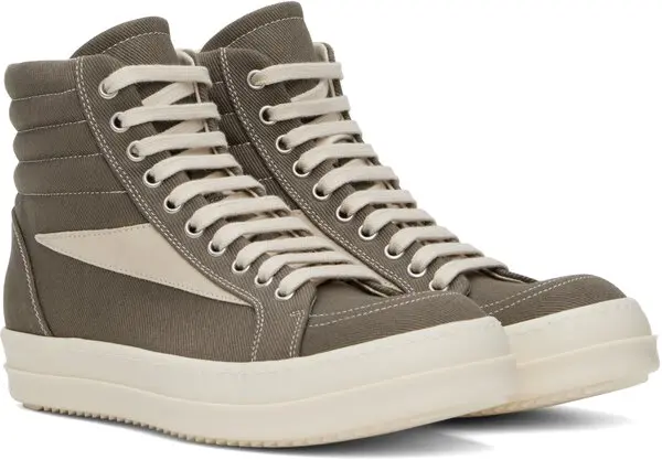 Rick Owens Porterville High Vintage Sneakers In 3411 Dust